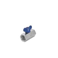 China 304/316 Stainless Female Thread Steel Mini Ball Valve with Butterfly Handle ISO 9001 for sale