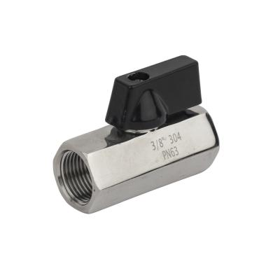 China End Connection NPT Stainless Steel Mini Ball Valve Pn63 Female/Female Thread for sale