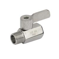 China Full Bore Valve Stainless Steel Handle Female Male Threaded Manual Mini Ball Valve for sale