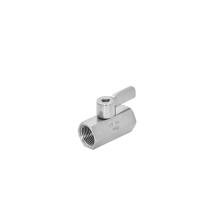 China Media Oil and Gas Threaded Reduce Bore Mini Ball Valve with Stainless Steel Handle for sale