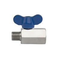 China Straight Through Type Butterfly Handle Mini Ball Valve with NPT/Bsp Thread and Durable for sale