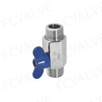China Oed Mini Ball Valve with Double External Thread and Butterfly Handle Customized Support for sale