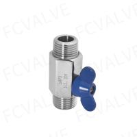China Stainless Mini Ball Valve NPT Male X Male Thread Butterfly Handle Manual Driving Mode for sale