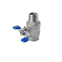 China Oed Supported 304 Stainless Steel F/M Butterfly Handle 2PC Ball Valve for Water Media for sale