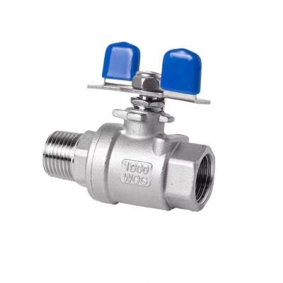 China Manual Stainless Steel 2PC Ball Valve with Butterfly Handle Model NO. Q11F-16/64P for sale