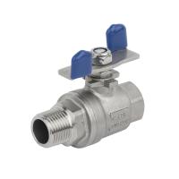 China Manual Stainless Steel 2PC Ball Valve with Butterfly Handle Model NO. Q11F-16/64P for sale