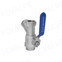 China 2 prime prime Stainless Steel 304/316 Water Pipe Filter Ball Valve for US Currency for sale