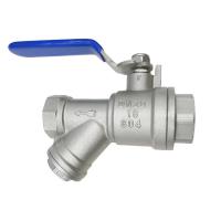China 2 prime prime Stainless Steel 304/316 Water Pipe Filter Ball Valve for US Currency for sale