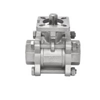 China Industrial Usage Stainless Steel 3 Piece Ball Valve with ISO 5211 and Female Thread for sale