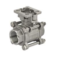 China DN15-DN50 Stainless Steel Gland 3PC High Plateform Ball Valve with ISO 9001 Standard for sale