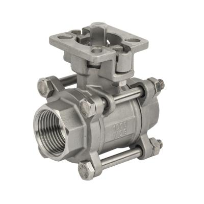 China DN15-DN50 Stainless Steel Gland 3PC High Plateform Ball Valve with ISO 9001 Standard for sale
