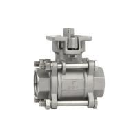 China DN15-DN50 Stainless Steel Gland 3PC High Plateform Ball Valve with ISO 9001 Standard for sale
