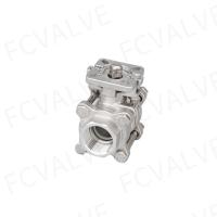 China DN15-DN50 Stainless Steel Gland 3PC High Plateform Ball Valve with ISO 9001 Standard for sale