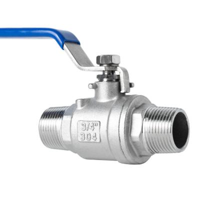 China Industrial Usage Stainless Steel DN15-DN50 2PC Male Thread Ball Valve for Water Media for sale