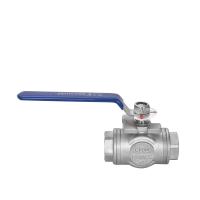China Customization Option Manual 316 Stainless Steel Three-Way Ball Valve with Female Thread for sale