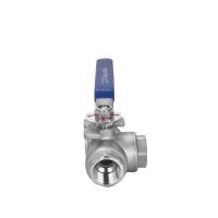 China 3 Way Female Threaded Stainless Steel Ball Valve 1000wog Tee Type Normal Temperature for sale