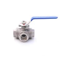 China Water Media T Port Stainless Steel 3 Way Thread Ball Valve for Industrial Operations for sale