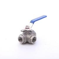 China Water Media T Port Stainless Steel 3 Way Thread Ball Valve for Industrial Operations for sale