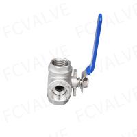 China Water Media T Port Stainless Steel 3 Way Thread Ball Valve for Industrial Operations for sale