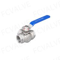 China 304/316 Stainless Steel L-Type 3-Way Ball Valve with Female Thread and Shipping Cost for sale