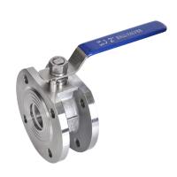 China PN1.0-32.0MPa Italian Type 304 Stainless Steel Ultra-Thin Flange Ball Valve for Industrial for sale