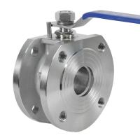China PN1.0-32.0MPa Italian Type 304 Stainless Steel Ultra-Thin Flange Ball Valve for Industrial for sale