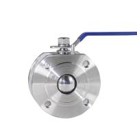 China PN1.0-32.0MPa Italian Type 304 Stainless Steel Ultra-Thin Flange Ball Valve for Industrial for sale