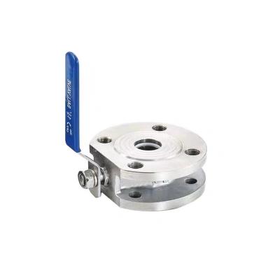 China CF8 Pair Clamp Thin Ball Valve Flange Connection Q71F-16P for Industrial Applications for sale