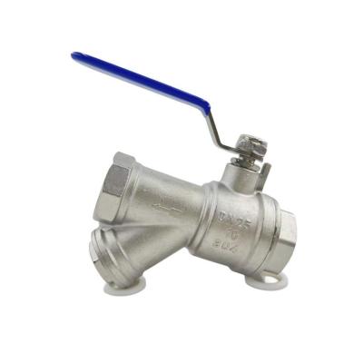 China Y Filter Stainless Steel Ball Valve for Threaded Connection Form in Water Pipe System for sale