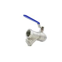 China Stainless Steel Long Lever Handle Filter Spherical Bullet Ball Valve Straight Through Type for sale