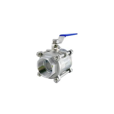 China Easy Installation 3 PC Stainless Steel SS316 SS304 Floating Ball Valve for Industrial for sale