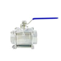 China Easy Installation 3 PC Stainless Steel SS316 SS304 Floating Ball Valve for Industrial for sale