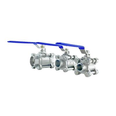 China Stainless Steel Three-Piece Ball Valve with Wire Buckle Butt Welding Customizable for sale