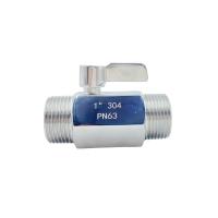 China Q11F-63P Stainless Steel Handle Double Male Thread Mini Ball Valve for Water Management for sale
