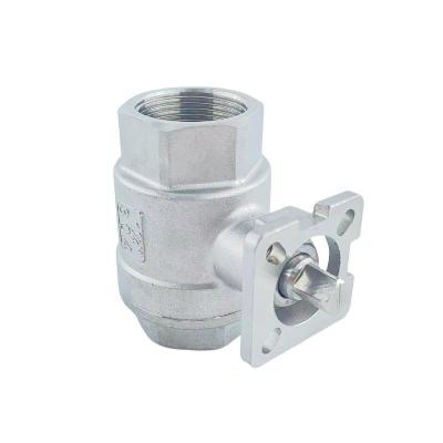 China 304/316 Stainless Steel Two-Piece Platform Ball Valve with Floating Structure for sale