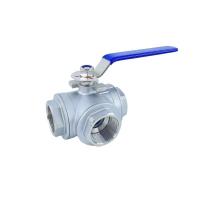 China Direct 304/316 Stainless Steel 3-Way Ball Valve with Female Thread Normal Temperature for sale