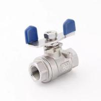 China Manual Driving Mode Butterfly Handle 2PC Stainless Steel CF8/CF8m Floating Ball Valve for sale