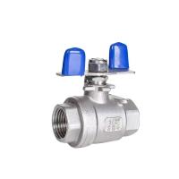 China Oil Media Stainless Steel 2PC Manual Floating Ball Valve with NPT/BSPT/BSPP Thread End for sale
