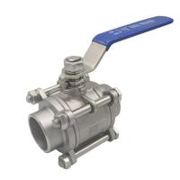 China EXW Term Industrial Stainless Steel Weld 3PC Ball Valve with Handle Water Media Term for sale