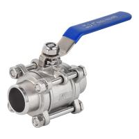 China Manual 3PC Full Port Stainless Steel Ball Valve for Industrial Valves Customization for sale