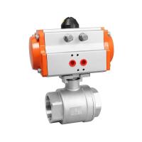 China CF8 Pneumatic Valve with ISO 9001 Certification and Normal Temperature 2PC Ball Valve for sale