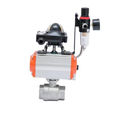 China DN15-100 Q611f-16p SS304 2PC Pneumatic Water Ball Valve with Corrosion Resistance for sale