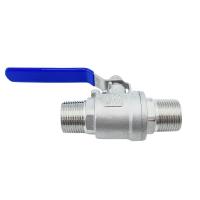 China Stainless Steel 2PC Double Male Thread Ball Valve Model NO. Q11F-16/64P for Water for sale