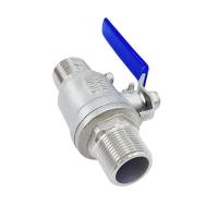 China Stainless Steel 2PC Double Male Thread Ball Valve Model NO. Q11F-16/64P for Water for sale