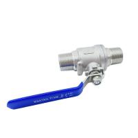 China Stainless Steel 2PC Double Male Thread Ball Valve Model NO. Q11F-16/64P for Water for sale