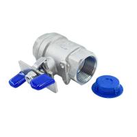 China 304/316 Stainless Steel Two-Piece Female Thread Ball Valve with Butterfly Handle for sale