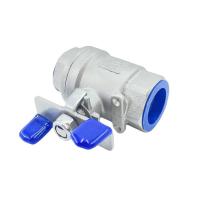 China 304/316 Stainless Steel Two-Piece Female Thread Ball Valve with Butterfly Handle for sale