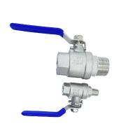 China CF8 Stainless Steel 2PC Double Female and Male Thread Ball Valve Manual Driving Mode for sale