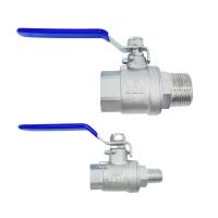 China CF8 Stainless Steel 2PC Double Female and Male Thread Ball Valve Manual Driving Mode for sale
