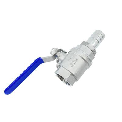 China 304/316 Stainless Steel 2PC Female Thread Ball Valve with Pagoda Pipe End Competitive for sale